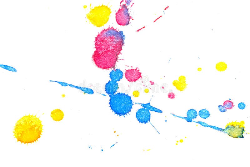 Abstract Red Yellow Blue Ink Splash Stock Illustration - Illustration ...