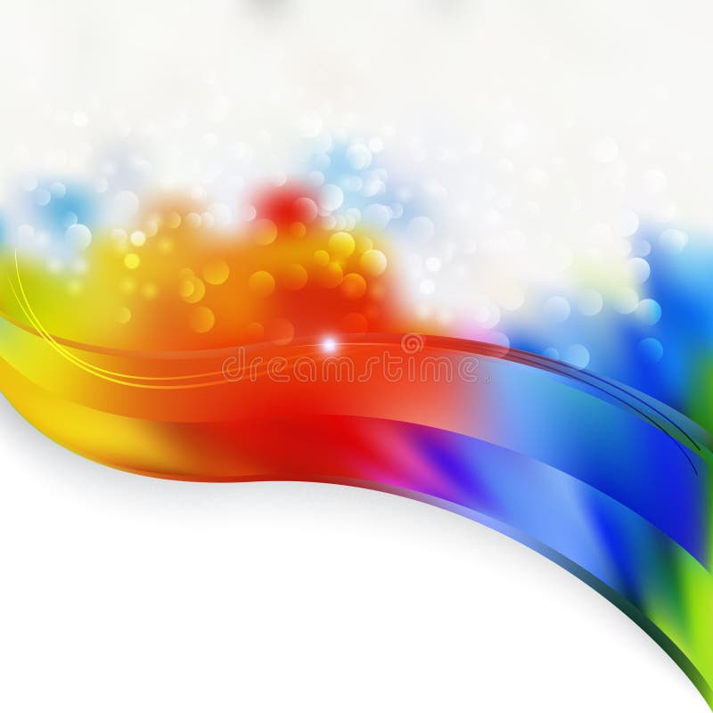 Abstract Red Yellow and Blue Wave Border Folder Background Vector ...