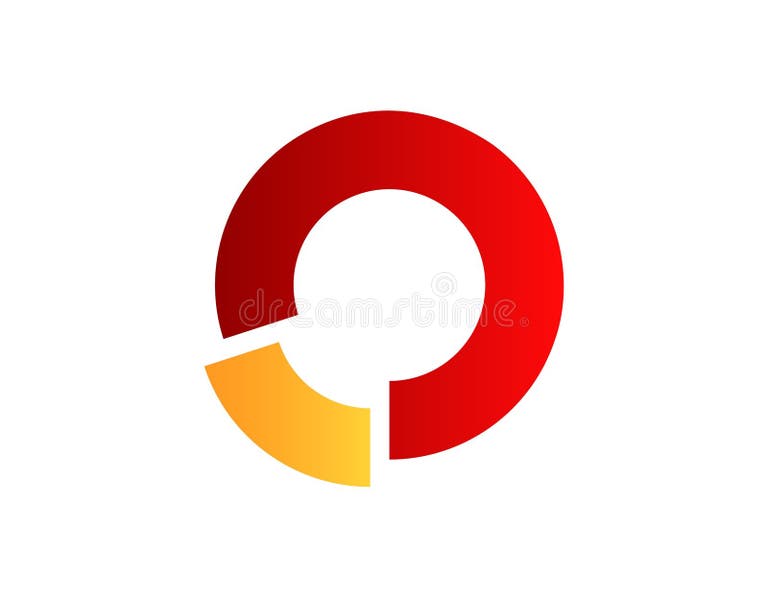 Abstract Red and Yellow Circle Design, Modern Shape Art Stock Vector ...