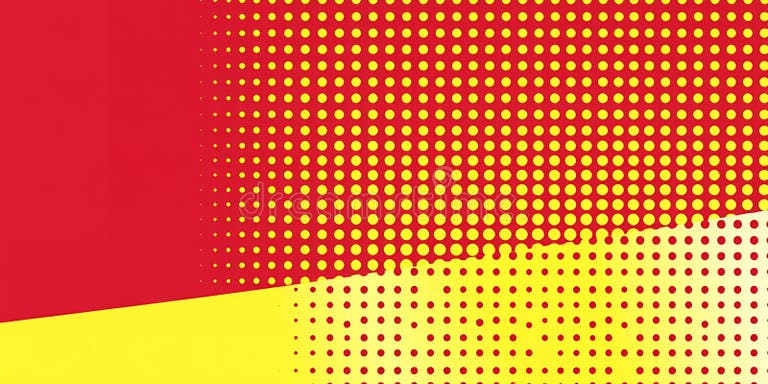 Abstract Red Yellow Dotted Pattern Background Design Texture Graphic Image Pop Art Web Fun Dots ...