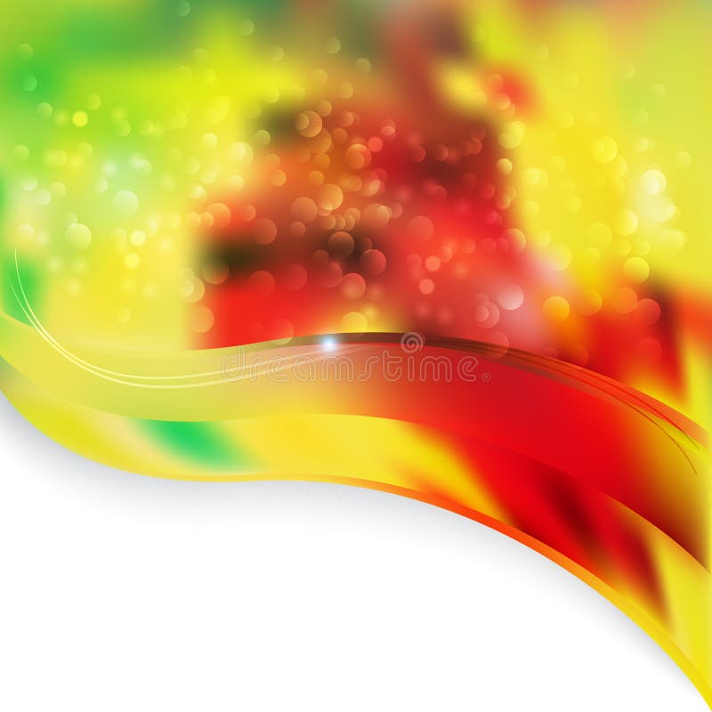 Abstract Red Yellow and Green Wave Folder Background Vector Eps ...