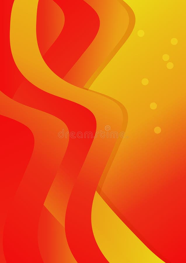 Abstract Red And Yellow Liquid Gradient Vertical Wavy Background Stock