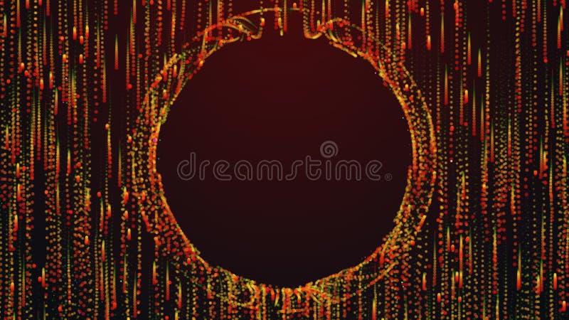 Abstract Red Yellow Matrix Dotted Lines Circular Falling Border Frame ...