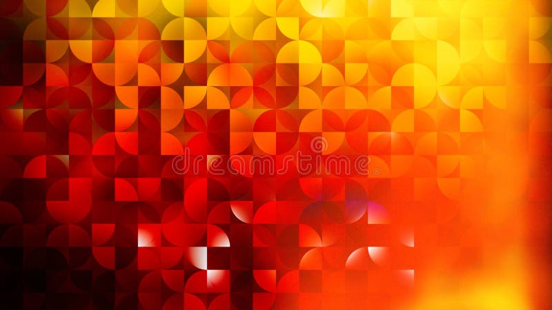 Abstract Red and Yellow Quarter Circles Background Stock Illustration ...