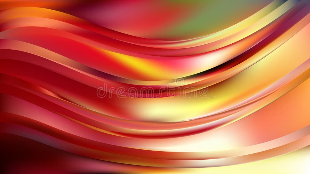 Abstract Red and Yellow Wavy Background Image Stock Vector ...