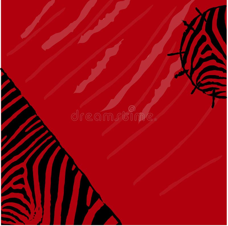 Abstract Red Zebra Vector Background Stock Vector - Illustration of ...