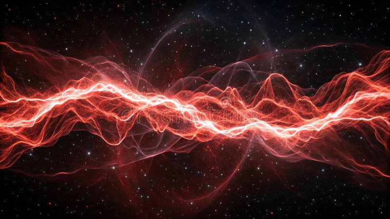 Abstract RedLight Waveform Illustration Stock Illustration ...