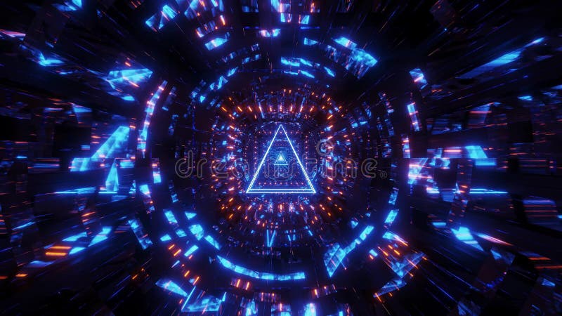 Abstract Reflection Background with Bue Triangle Wireframe Design 3d ...