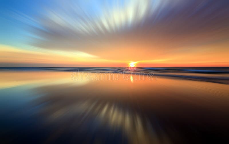 Abstract Reflection of Colorful Sunset Stock Photo - Image of ...