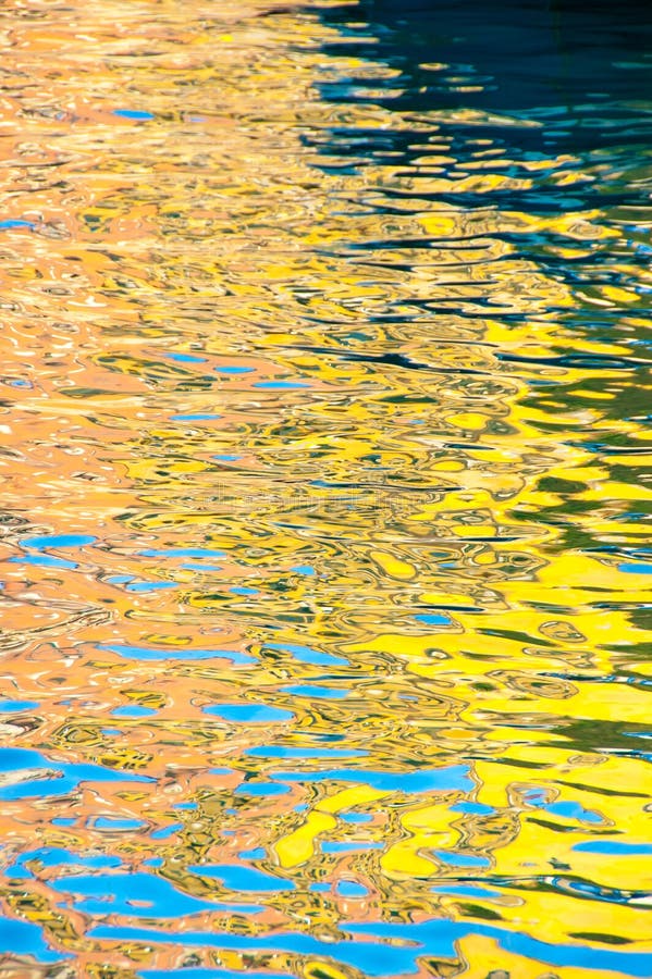 Colorful Reflections on Sea Water - Beautiful Water Background ...