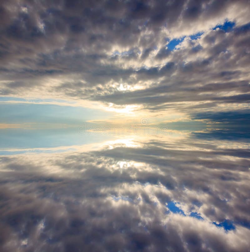 Reflection of Dramatic Sky at Nusa Dua Beach, Bali Stock Image - Image ...