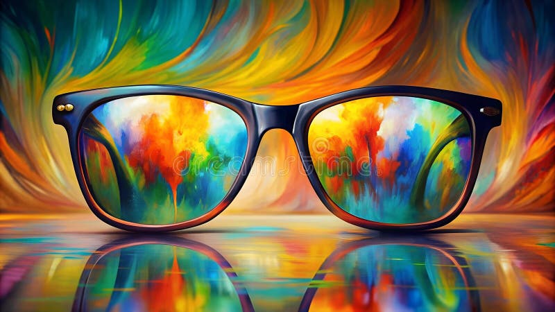 Abstract Reflection of Knowledge: a Study in Hues AI Generated Stock ...