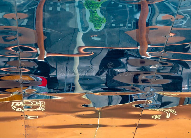 Abstract Reflection on Metallic Surface Stock Photo - Image of tyrol ...