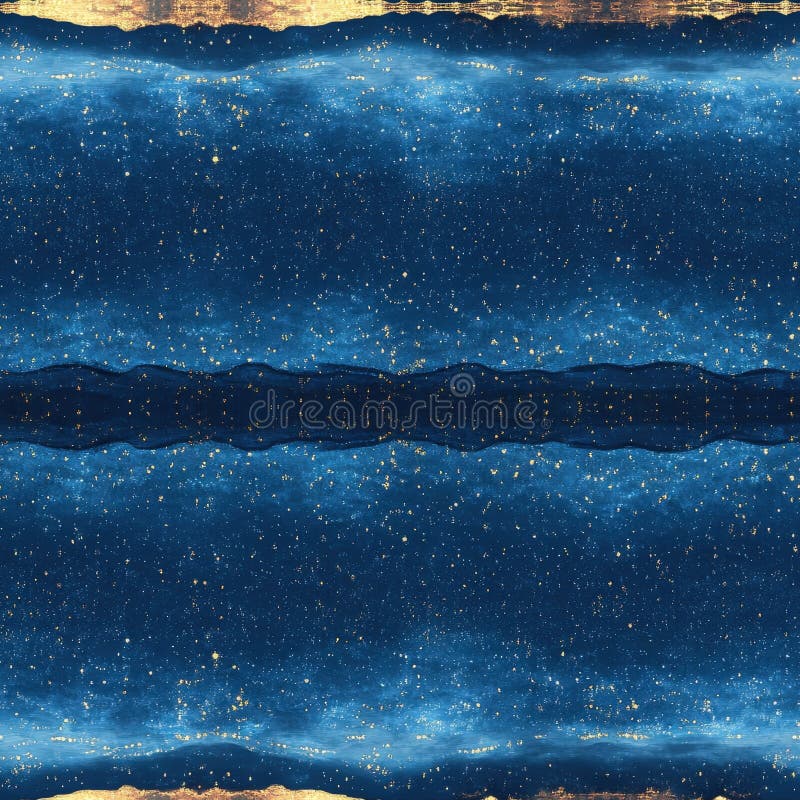 Abstract Reflection of Stars and Galaxy in Deep Blue Stock Image ...