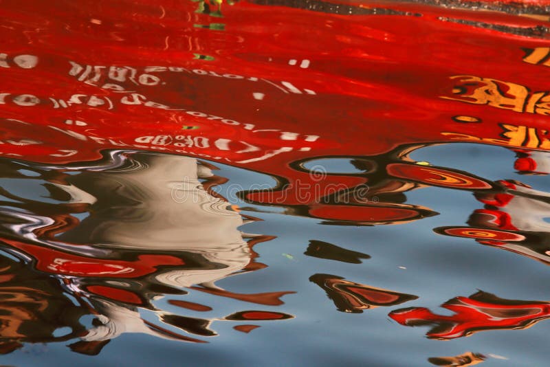 Abstract Reflections of Colours in Water Stock Image - Image of color ...