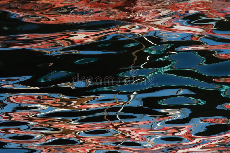 Abstract Reflections of Colours in Water Stock Photo - Image of wave ...
