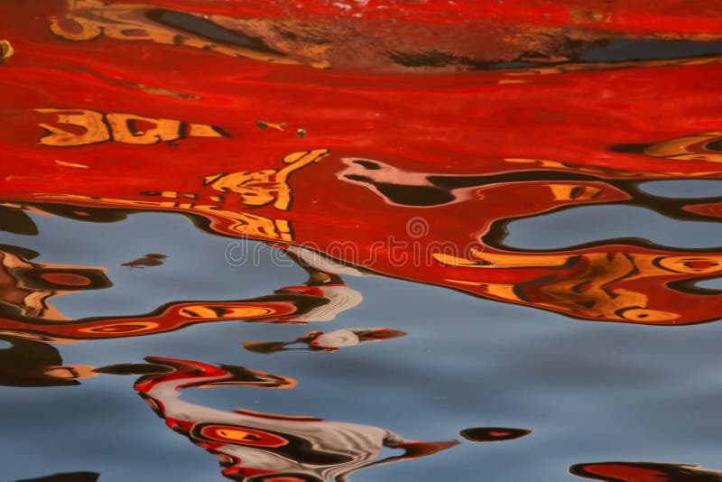 Abstract Reflections of Colours in Water Stock Photo - Image of graphic ...