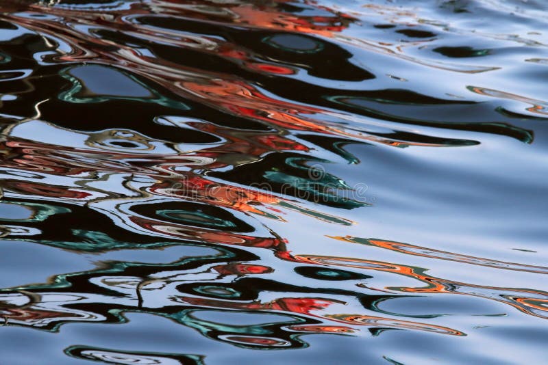 Abstract Reflections of Colours in Water Stock Photo - Image of water ...