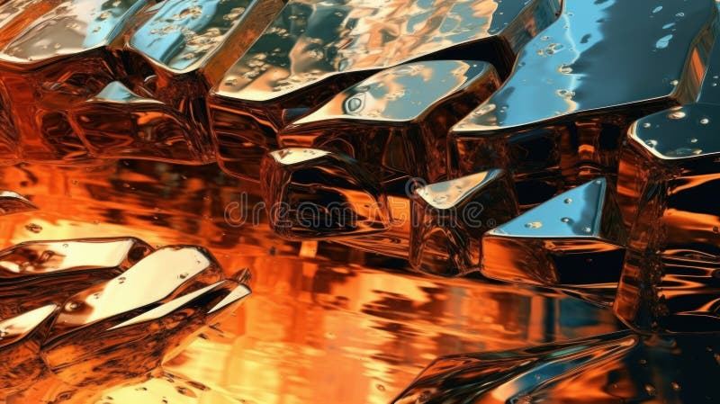 Abstract Reflections and Distortions in Glass Surfaces, Creating a ...