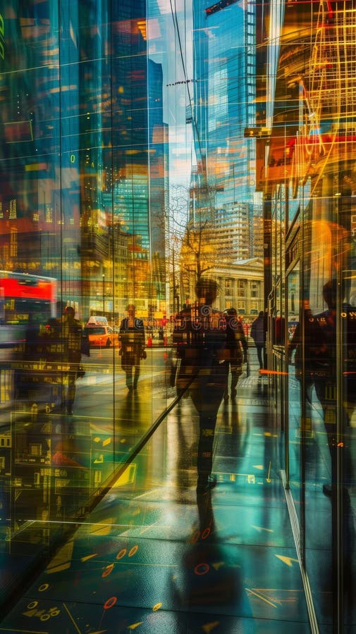 Abstract Reflections of Success in the Business World Stock ...