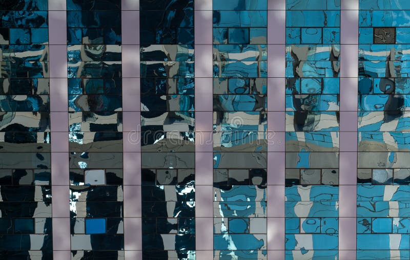 Abstract Reflections in the Windows of the Building Stock Image - Image ...