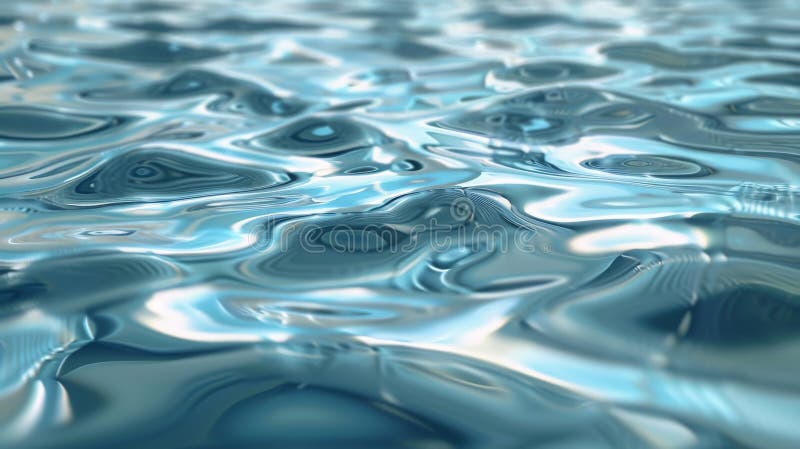 Abstract Reflective Water Surface, Smooth Blue Textured Background for ...