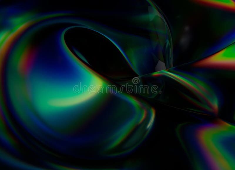 Abstract Refracted 3D Glass Rendered Background Stock Illustration ...