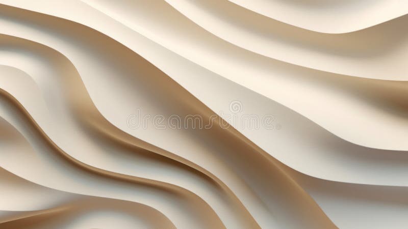 Abstract Relief Beige Waves Design with Smooth Curves and Soft Shadows ...