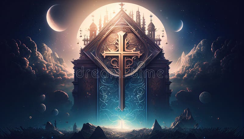 Abstract Religion Background with Symbol, Generative AI Stock ...