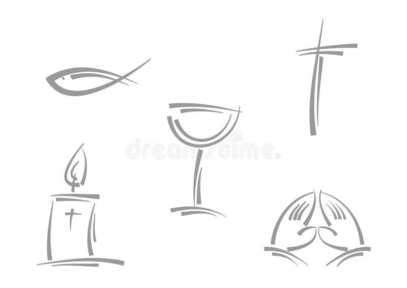 Abstract religious symbols stock illustration. Illustration of icon ...