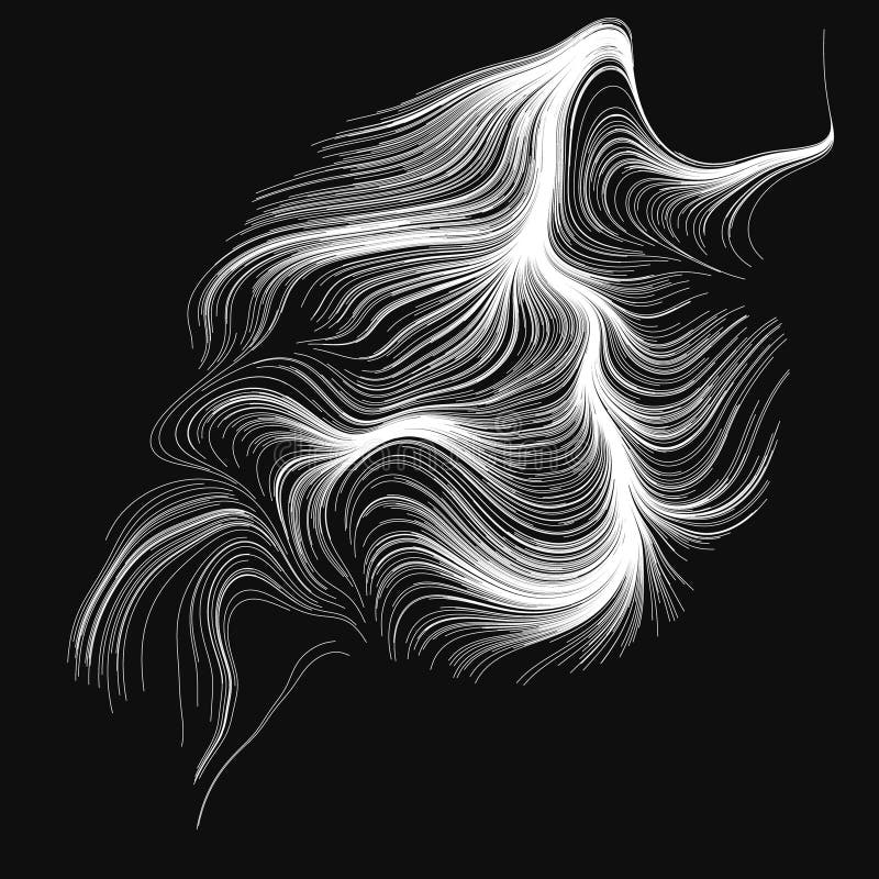 Abstract Render of Random Wavy, Curvy, Writhe Lines Design Element ...
