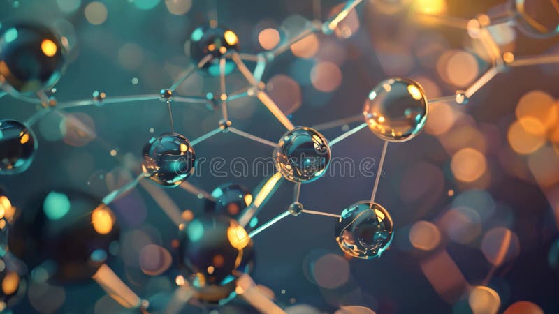 An Abstract Rendering of Atoms Connected by Bonds, Representing the ...