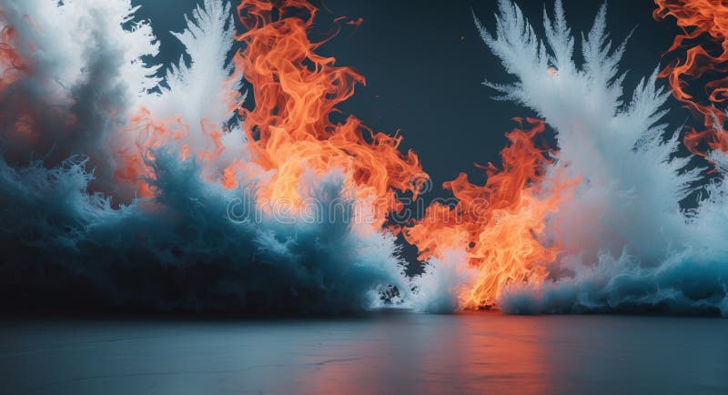 Abstract Rendering. Dynamic Composition of Fire, Smoke, and Ethereal ...