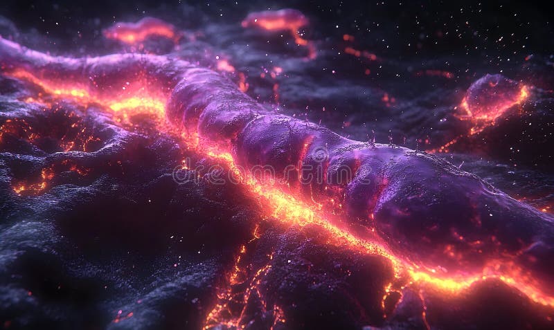 AI-Generated Lava Flow stock illustration. Illustration of graphic ...