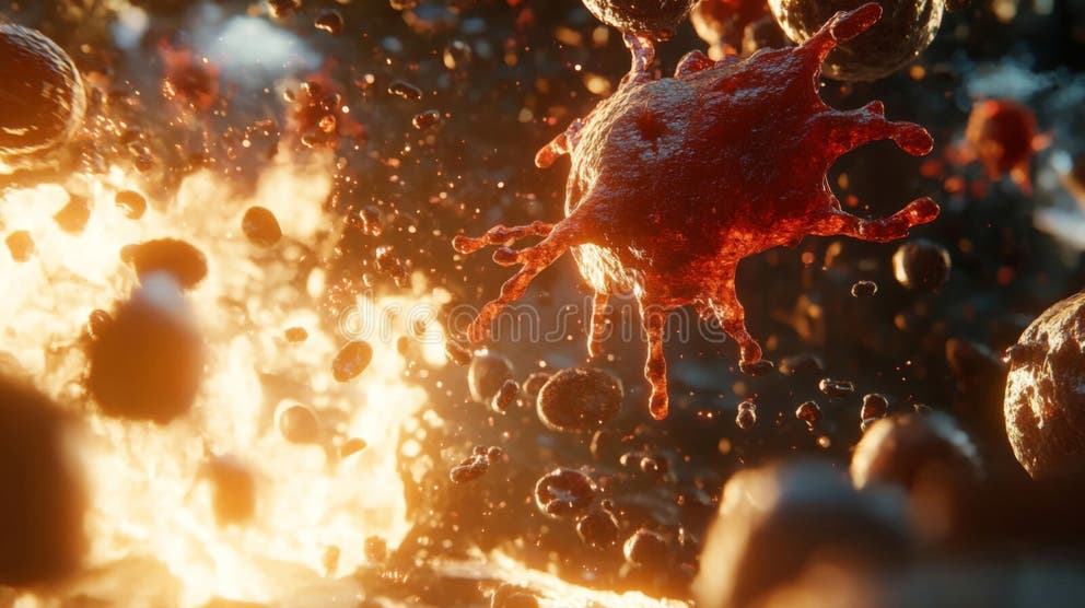 Abstract Rendering of Exploding Cells or Cosmic Dust Stock Illustration ...