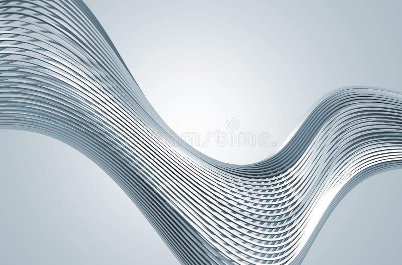 Abstract Rendering of High Tech Metal Structure Stock Illustration ...