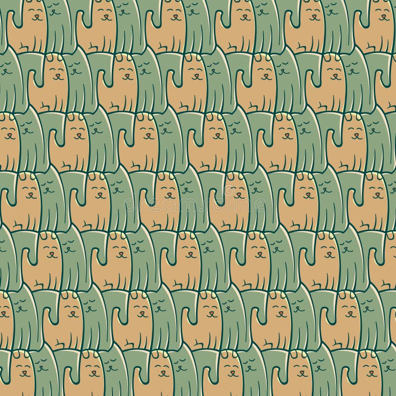 Abstract Repeat Pattern Cats Dogs Stock Vector - Illustration of gift ...