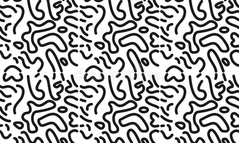 An Abstract Repeat Pattern Illustration in Black and White Plain ...
