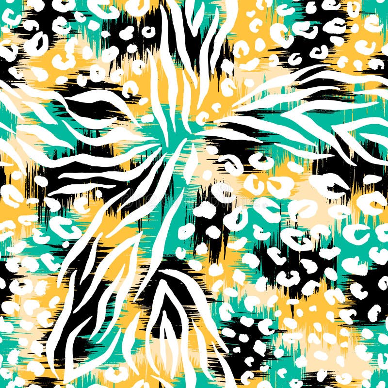 Abstract Repeating Animal Pattern. Vector Seamless Background Stock ...