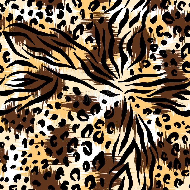 Abstract Repeating Animal Pattern. Vector Seamless Background. Stock ...