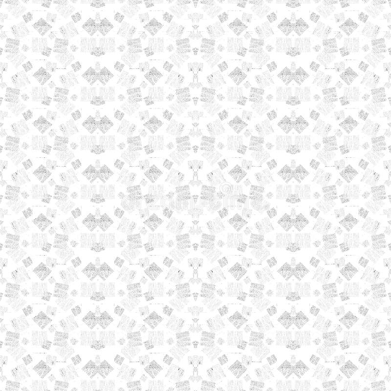 Abstract Repeating Pattern of Stylized Shapes Light Gray on White Stock ...