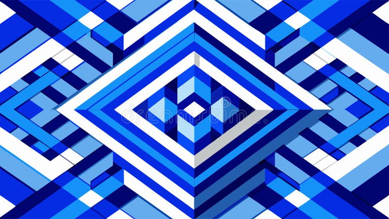 Abstract Repeating Rectangle Shape on Blue and White Background Stock Vector - Illustration of ...