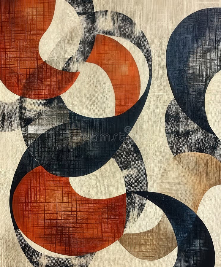 Abstract Repetitive Patterns Featuring Warm Colors and Curves Stock ...
