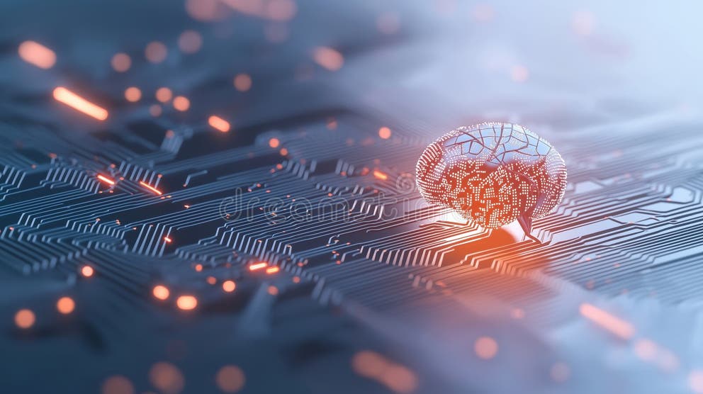 Abstract Representation of AI Detecting a Network Breach, Cybersecurity ...