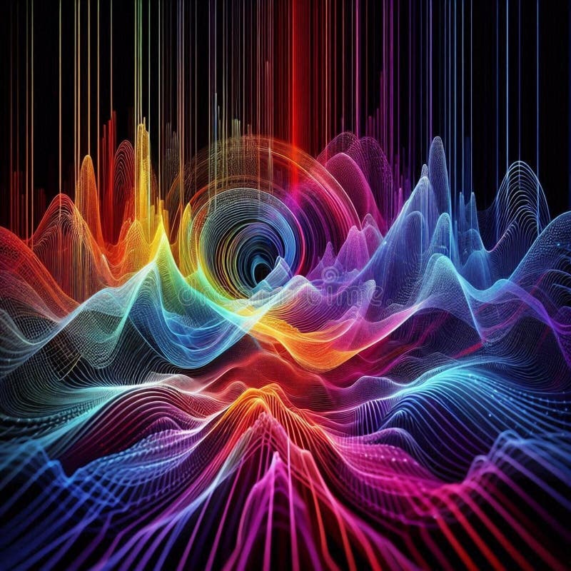 An Abstract Representation of a Analog Sound Frequency Showcases ...