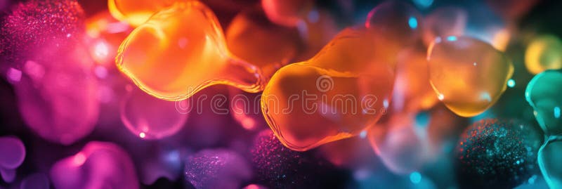 Abstract View of Antibiotics Interacting with Bacteria Under a ...