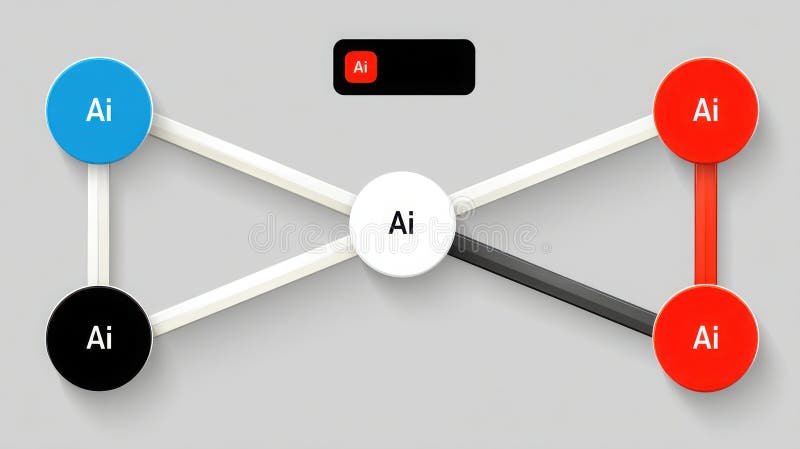 Abstract Representation of Artificial Intelligence Connections and ...