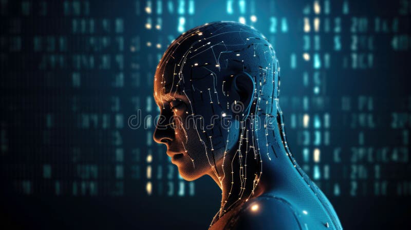 Physical Body of AI Chatbot Chat GPT with Visible Circuitry. Generative ...