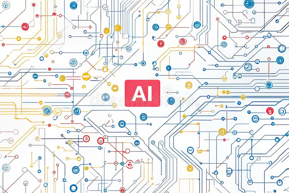 An Abstract Representation of Artificial Intelligence with Overlapping Graphics and Code ...