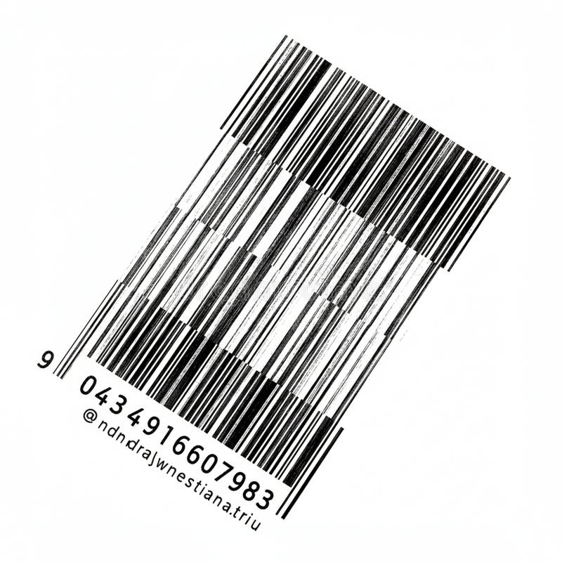An Abstract Representation of a Barcode Featuring Alternating Thick and ...